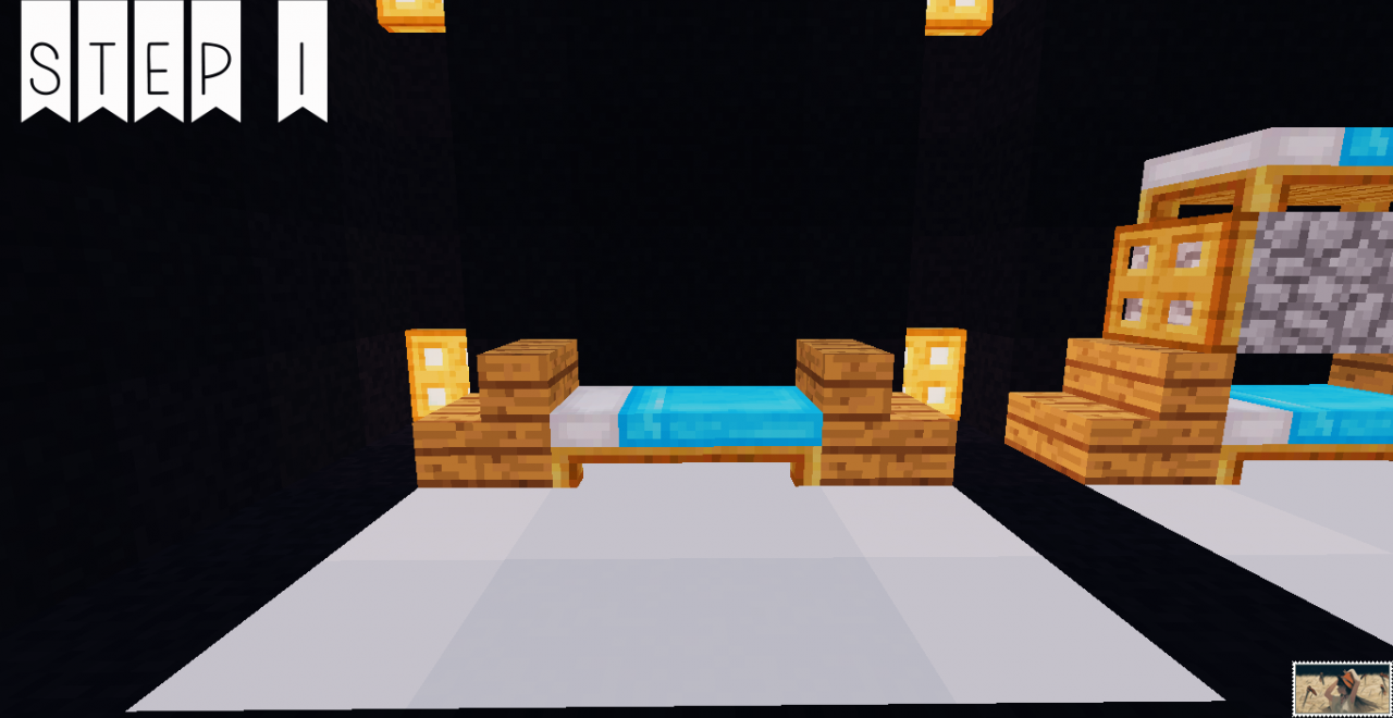 a Bunk Bed in 3 Step [Tutorial] Minecraft Map