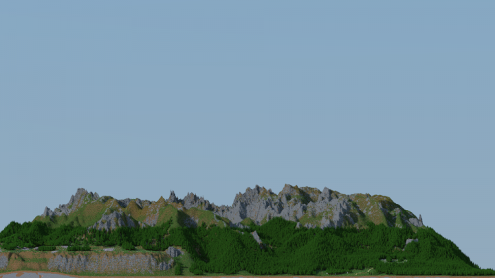 Beautiful Mountains + paths Minecraft Map