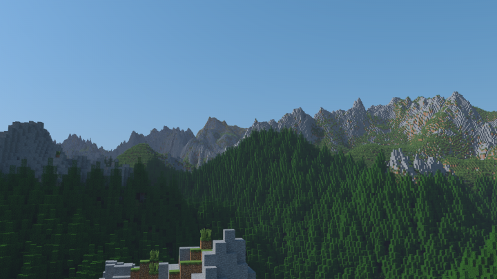 Beautiful Mountains + paths Minecraft Map