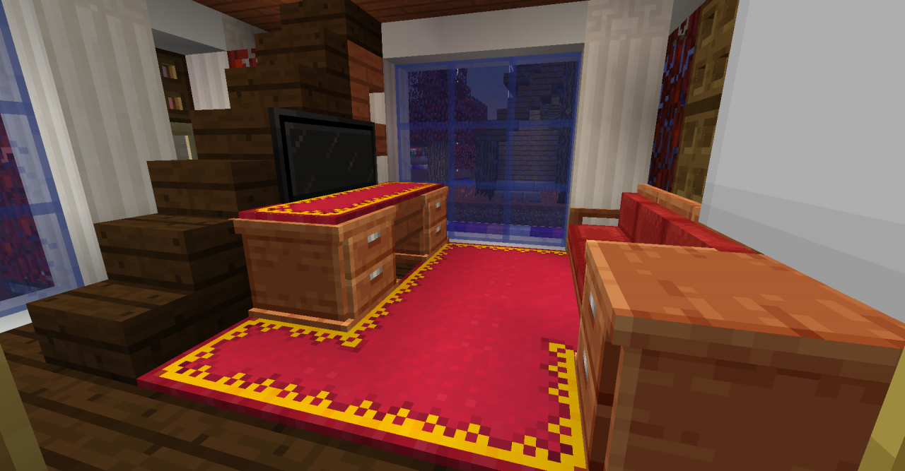 One Chunk Folded Style Modern House Minecraft Map