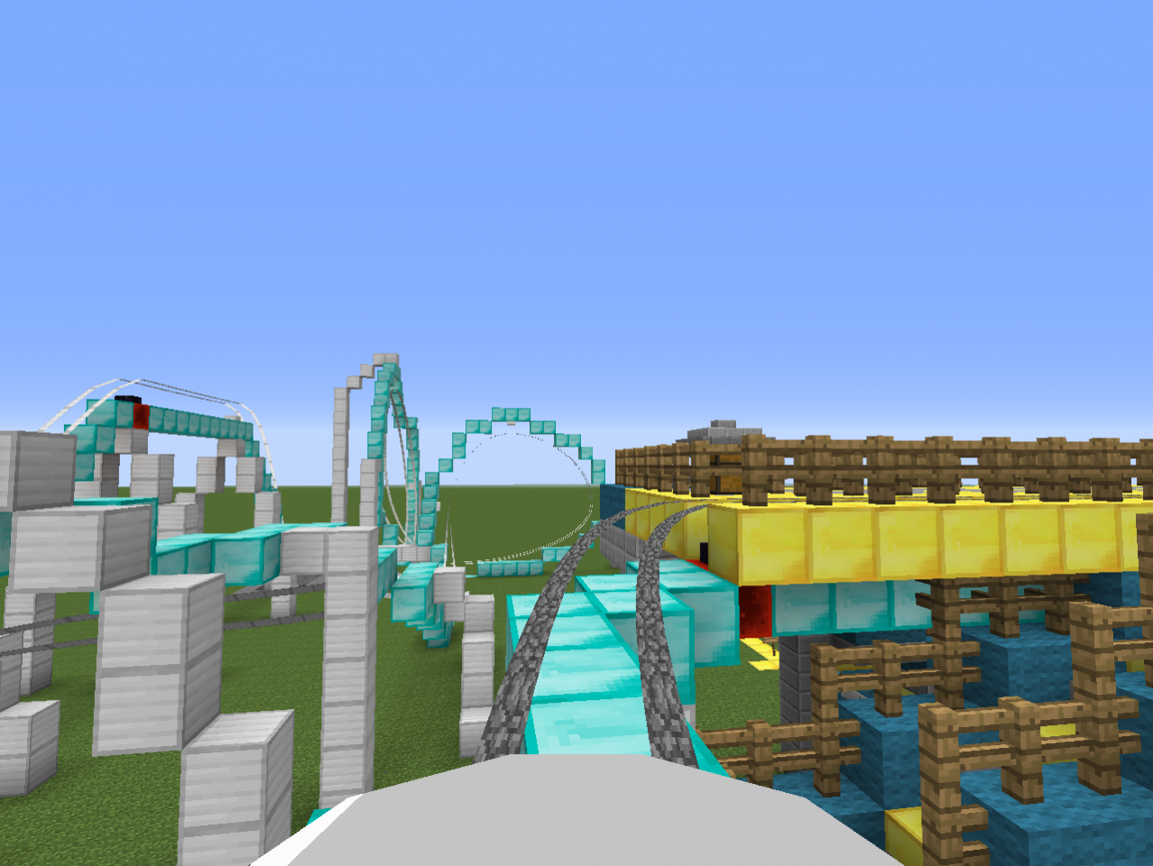 The Dimond Roller Caoster (needs the Ex-Roller coaster mod forge 1.7.10 ...