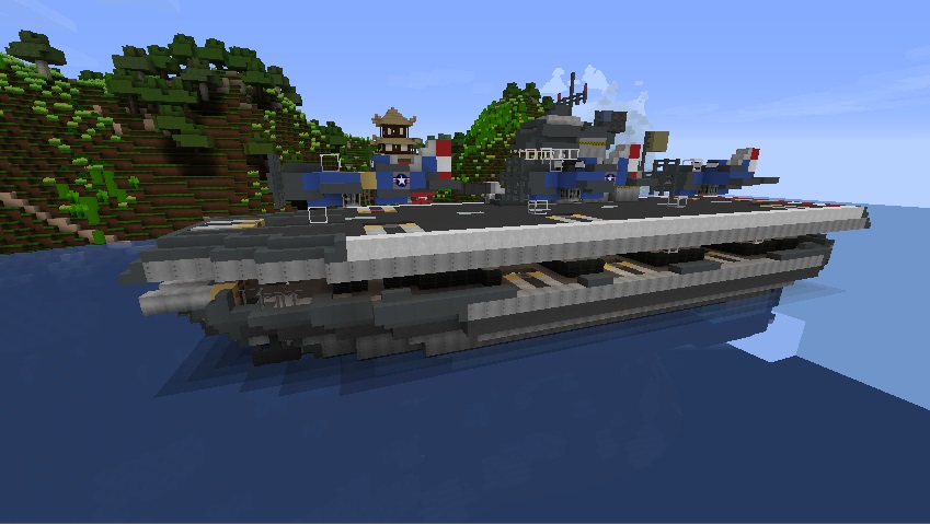 Aircraft Carrier Courageous - Movecraft/Navycraft Minecraft Map