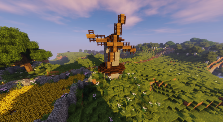 Survival built medieval Windmill :: Minecraft 1.12 Minecraft Map