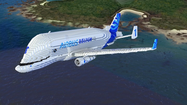 3:1 scale Airbus Beluga XL Minecraft Map