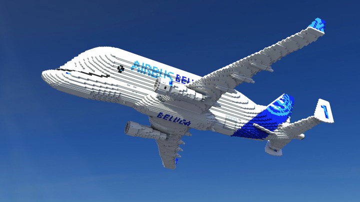 3:1 scale Airbus Beluga XL Minecraft Map