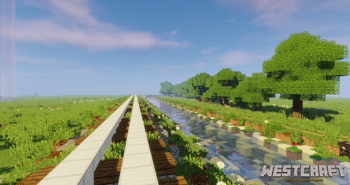 Rails and River Minecraft Map