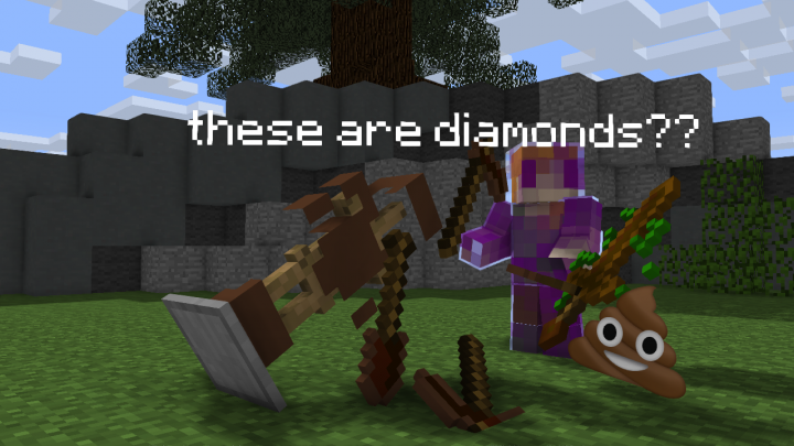 Diamonds to Poop Minecraft Texture Pack
