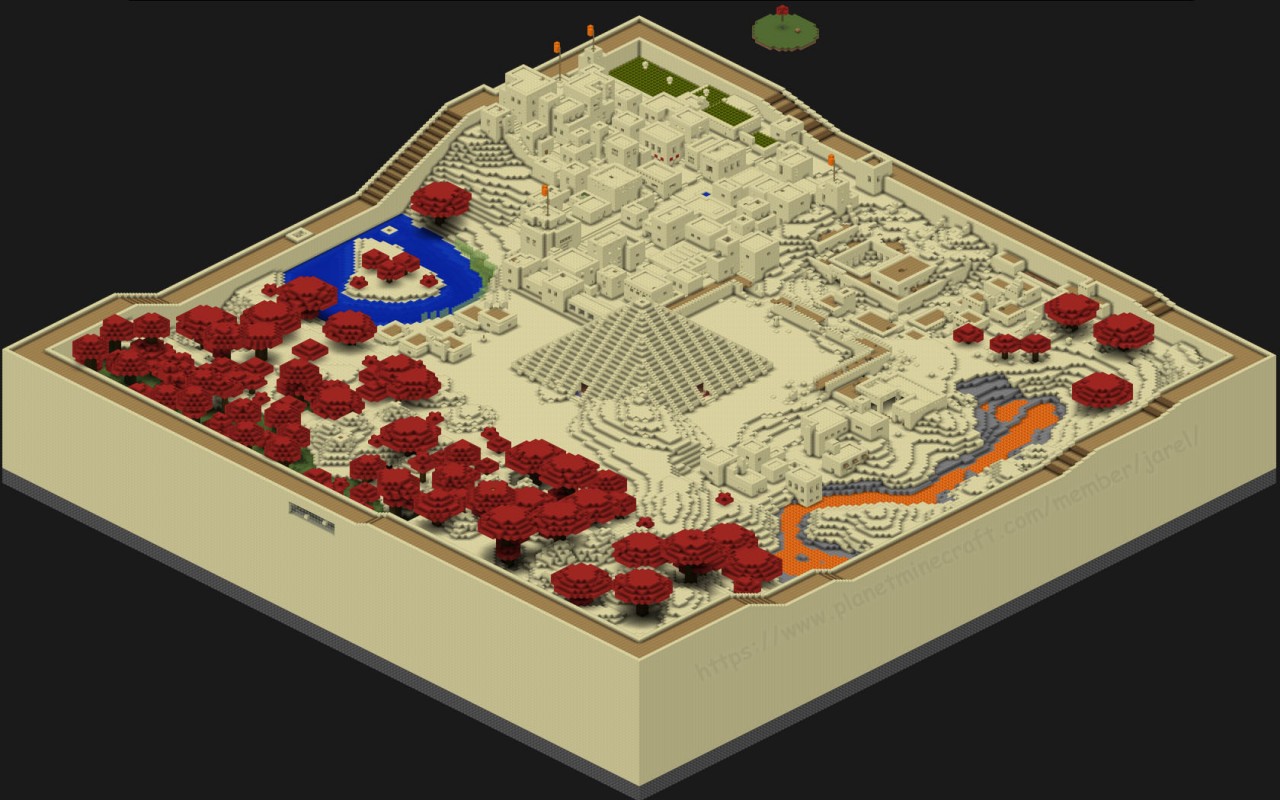 Sandstorm map for Hunger Games Minecraft Map