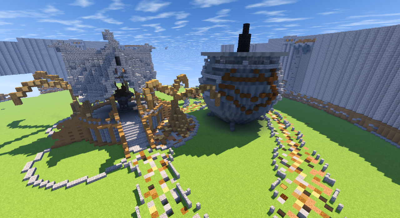Building W.I.P medieval spawn Minecraft Map