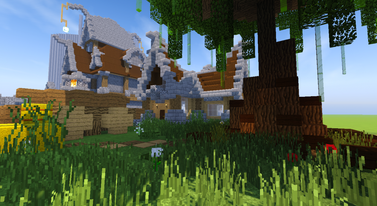 Building W.I.P medieval spawn Minecraft Map