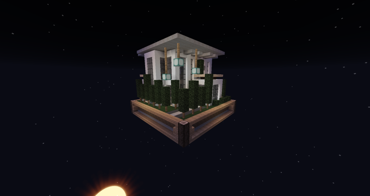1 chunk Modern house Minecraft Map