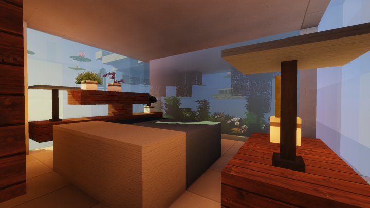 Floating Modern House + Boats Minecraft Map
