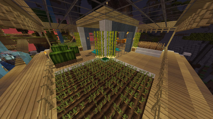 Floating House (6 Desert Temple & 9 Village Coordinates) Minecraft Map