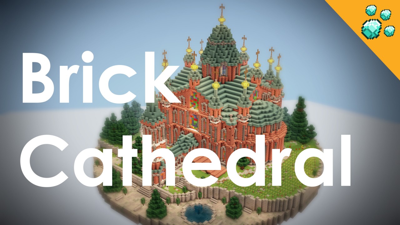 Scandinavian brick Cathedral Minecraft Map
