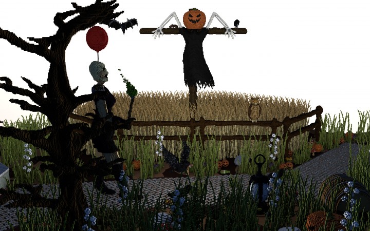 Fields and Scarecrow | Halloween 2017 Minecraft Map