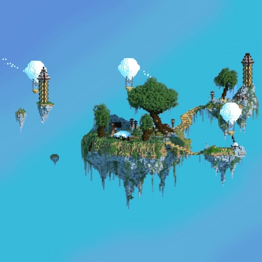 Skyblock Spawn w/ Market Stalls Minecraft Map