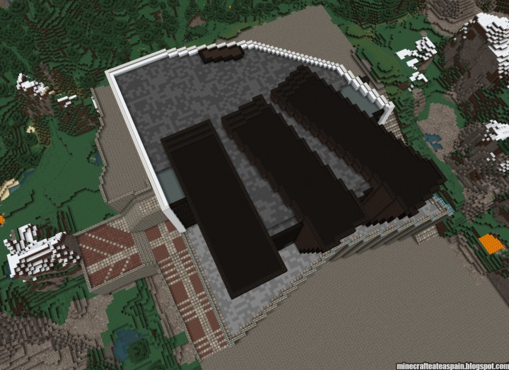 Replica Minecraft Art Center of the Caja de Burgos (CAB). Minecraft Map