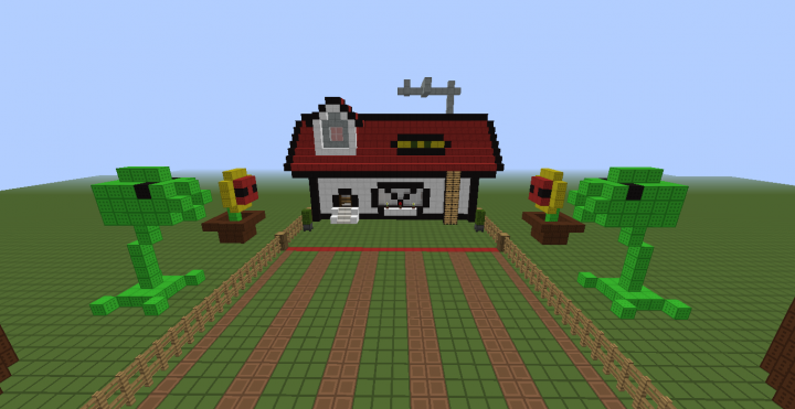 Minecraft Plants vs Zombies House Minecraft Project