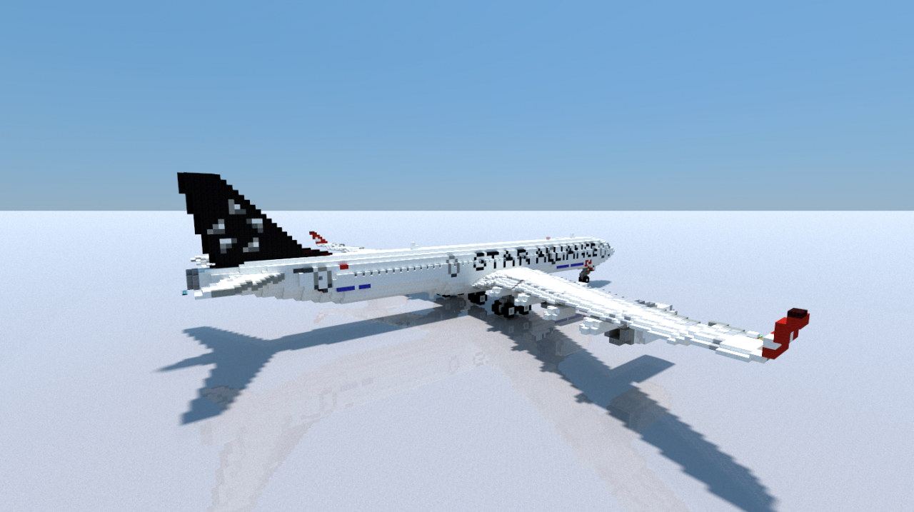 Airbus A340-300 Turkish Airlines [New model] [+Download] Minecraft Map