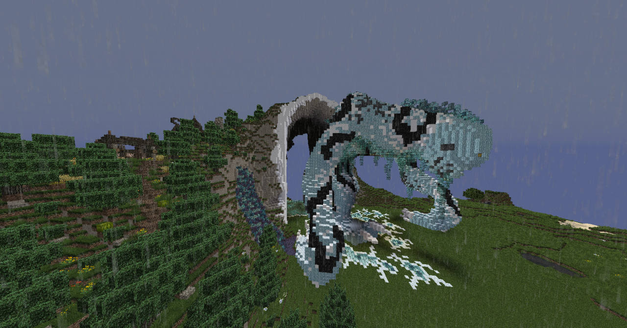 Portal to the icy world. Minecraft Map