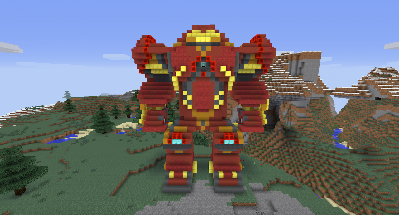 Giant Hulk Buster Iron Man Suit from Avengers Minecraft Map