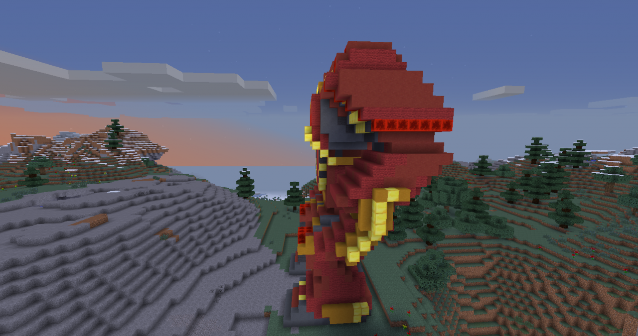 Giant Hulk Buster Iron Man Suit from Avengers Minecraft Map
