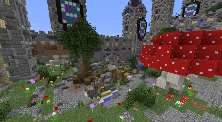 Floating Castle Skyblock Spawn - 1.10.2 Minecraft Map