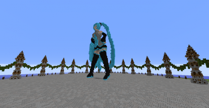 Hatsune Miku Statue Minecraft Map