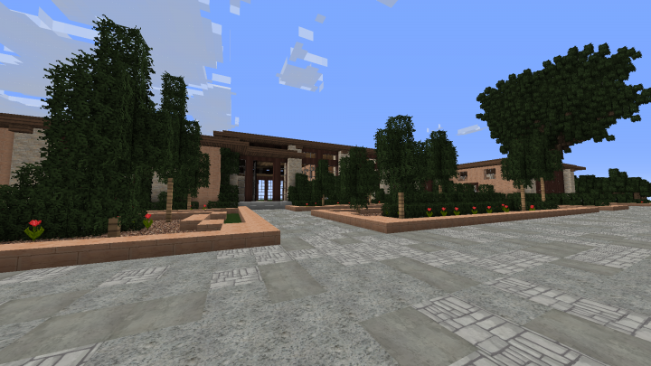 Contemporary Modern Ranch Mansion Minecraft Map