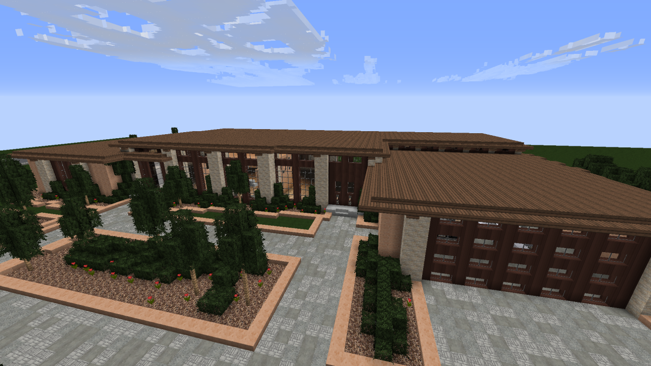 Contemporary Modern Ranch Mansion Minecraft Map