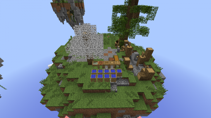 SkyBlock + Modpack + Mapa + Quest Book + Lojas (Modpack Life In Sky 1.6.4) Minecraft Map