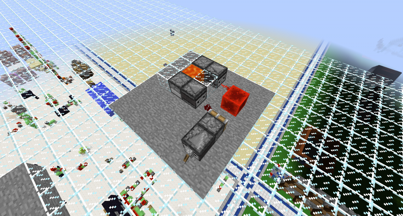 Combined T Flip-Flop and ABBA gate Minecraft Map