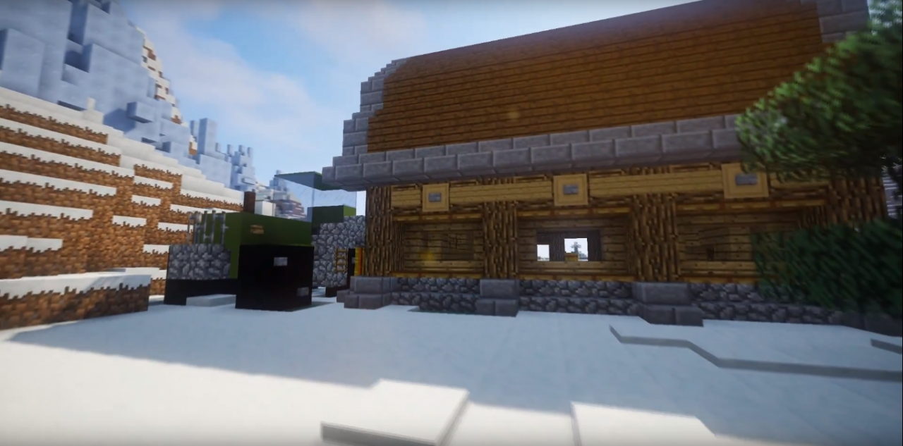 Custom Built Medieval Barn Time Lapse (Minecraft) With Video! Minecraft Map