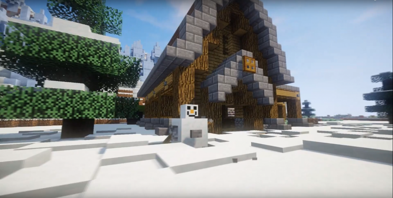 Custom Built Medieval Barn Time Lapse (Minecraft) With Video! Minecraft Map