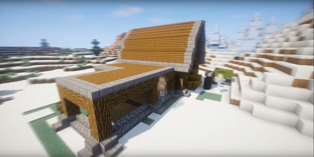 Custom Built Medieval Barn Time Lapse (Minecraft) With Video! Minecraft Map