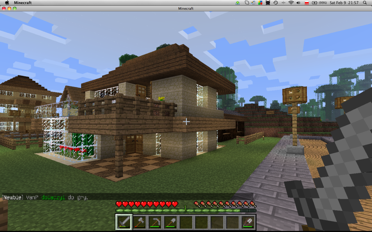 My first proper ;) house in Minecraft on MyCities server Minecraft Map