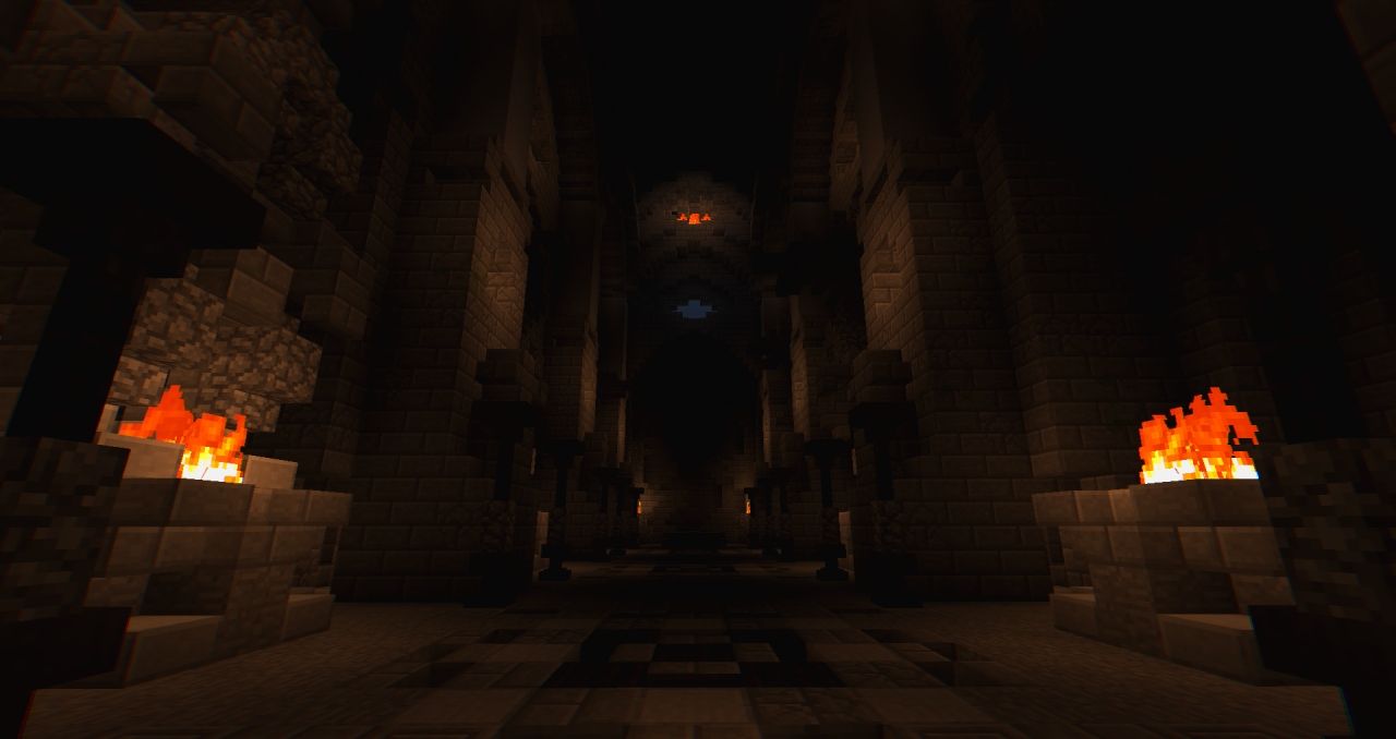 DragonHall - Island Temple of The Dragon flame. Minecraft Map