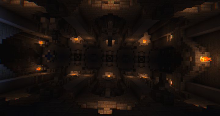 DragonHall - Island Temple of The Dragon flame. Minecraft Map