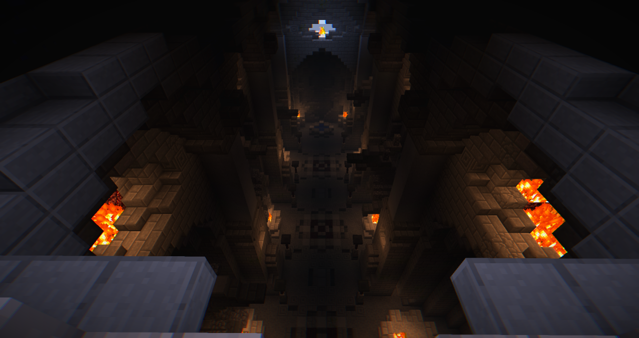 DragonHall - Island Temple of The Dragon flame. Minecraft Map
