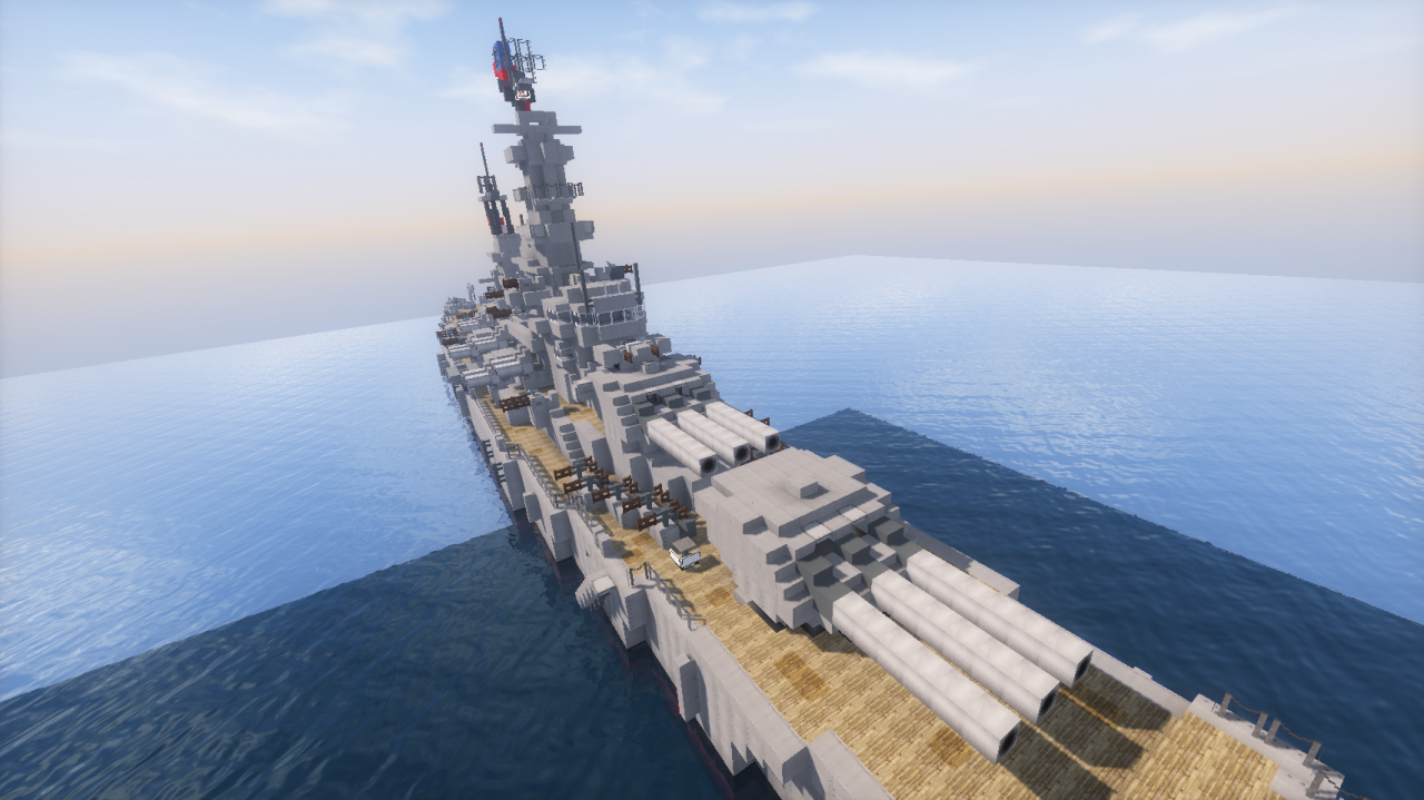 USS Missouri - Iowa Class Battleship - NavalClash Minecraft Map