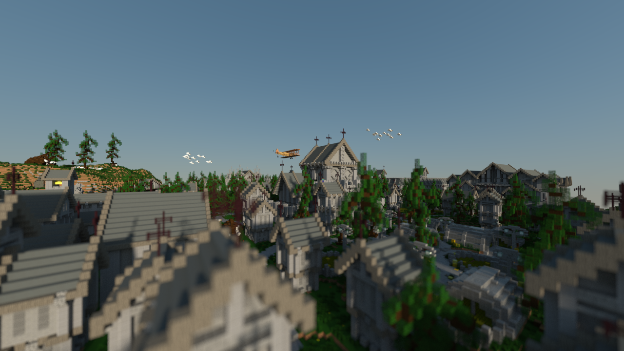 Gothic Town in Remote Areas | Faction Spawn | Arcenia Minecraft Map
