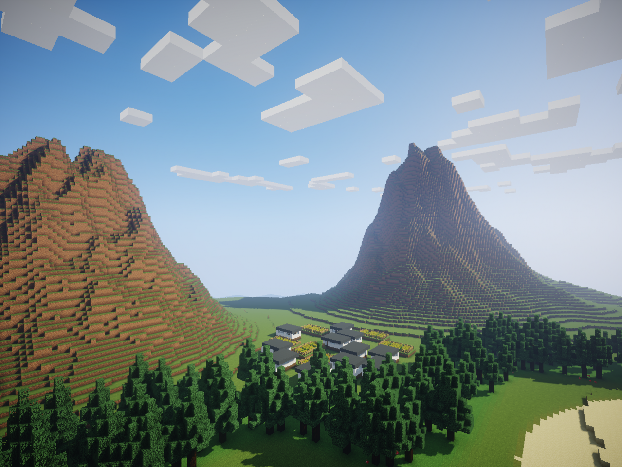 the world of Skyrim Minecraft Map