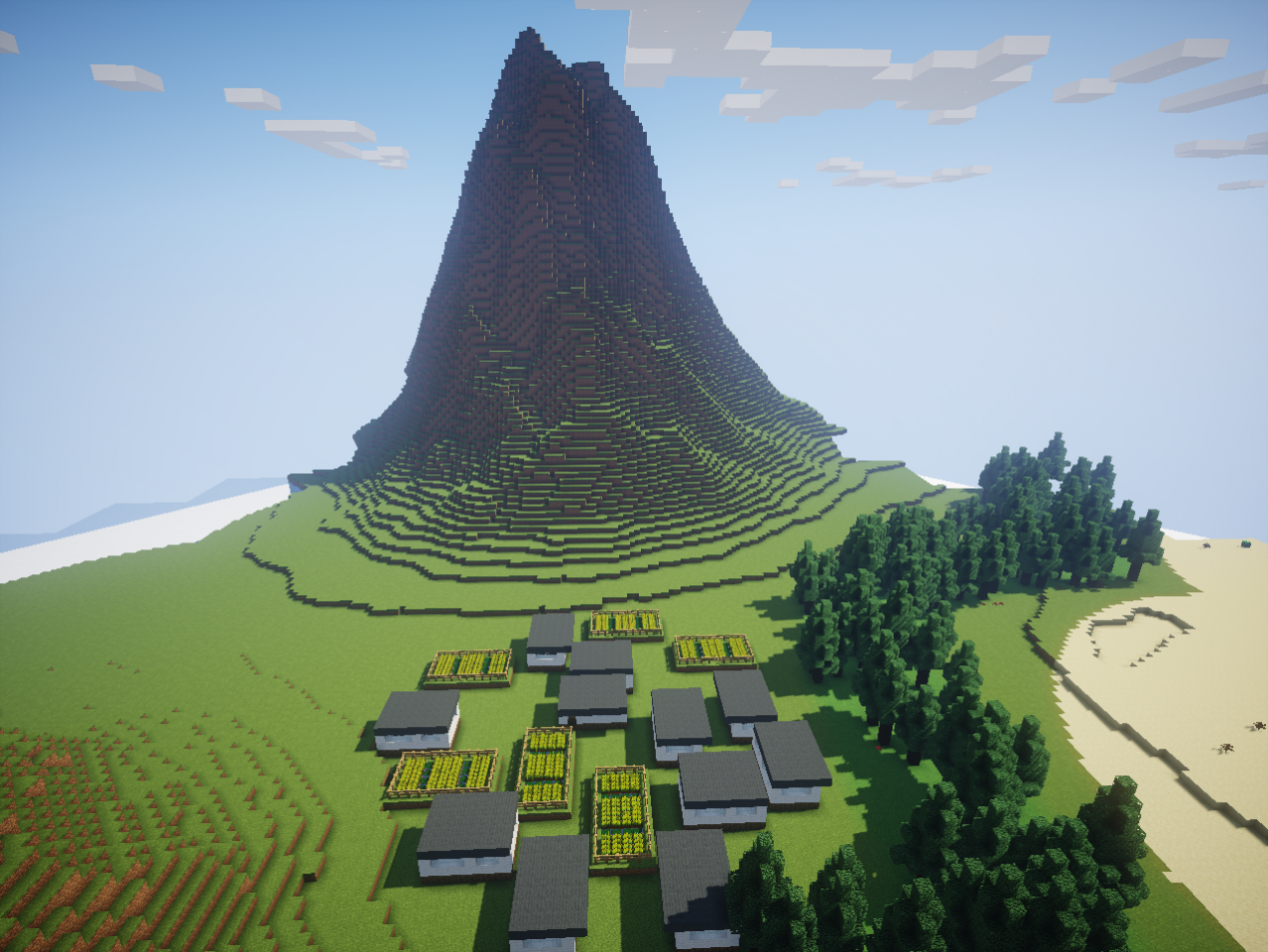 the world of Skyrim Minecraft Map