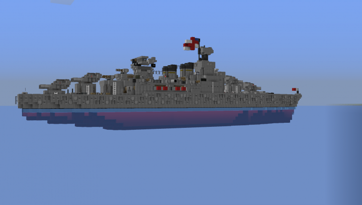 Battlecruiser HMS Hood - NavalClash Minecraft Map