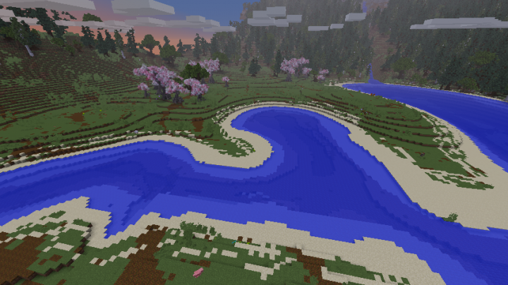 Valley and Cherry Trees Minecraft Map