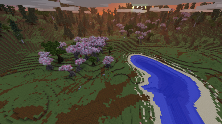 Valley and Cherry Trees Minecraft Map