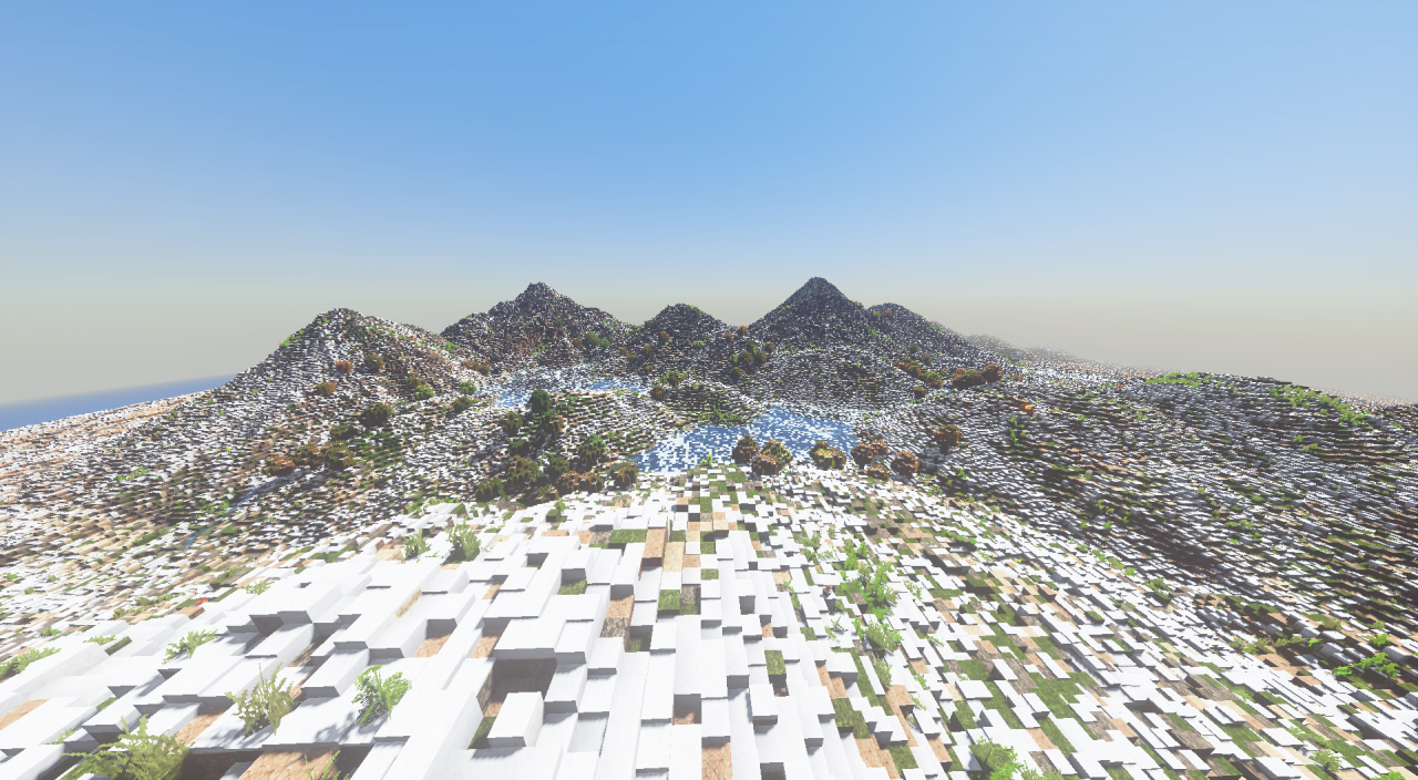 A Frozen Desert Landscape Minecraft Map