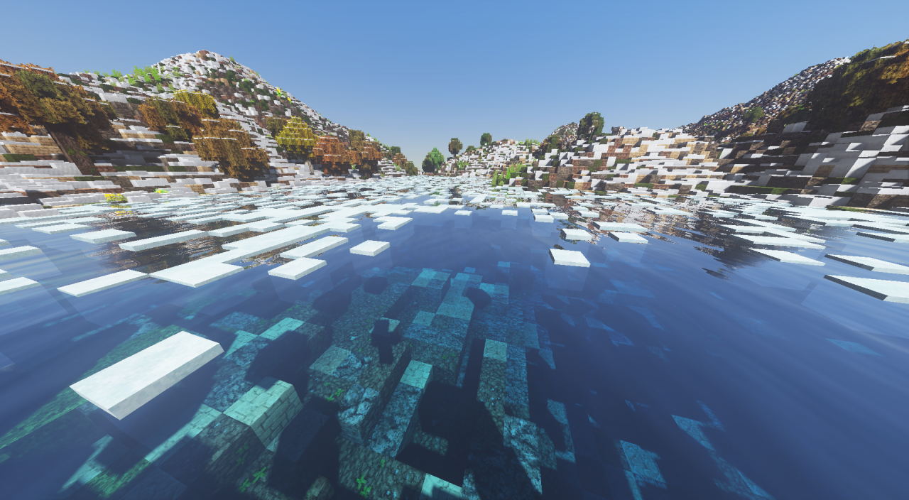 A Frozen Desert Landscape Minecraft Map