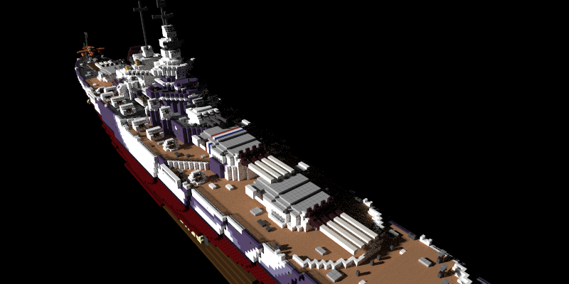 French navy's Battleship MN Alsace Minecraft Map