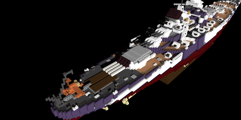 French navy's Battleship MN Alsace Minecraft Map